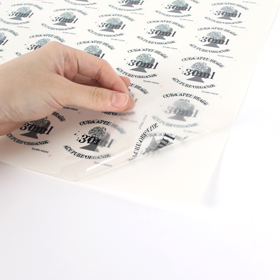 Sticker Vynil Transparant (Stiker / Label ukuran A3+) | MAESTRO